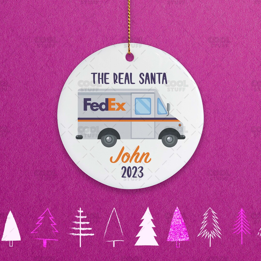 The Real SANTA FEDEX Worker Appreciation Ornament Amazon 2023 Ornament ...