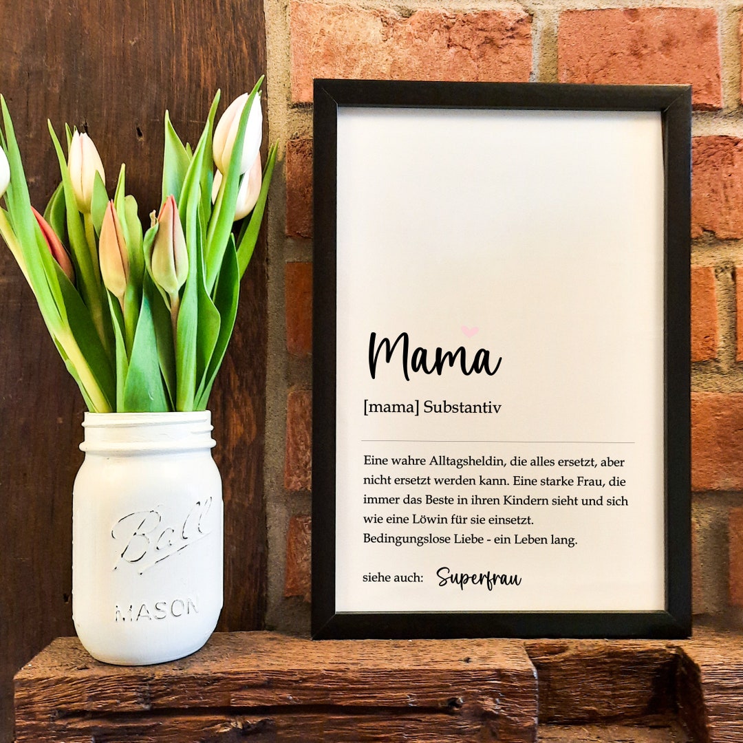 Poster Print MAMA Definition I Personalizable I Also for Self-printing ...