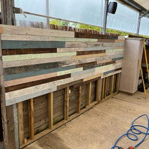 1sqm Reclaimed Distressed Pallet Wood Timber Cladding pastels Mix ...