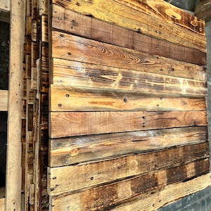 15sqm Reclaimed Scorched Pallet Wood Cladding | Recycled Rustic Timber ...