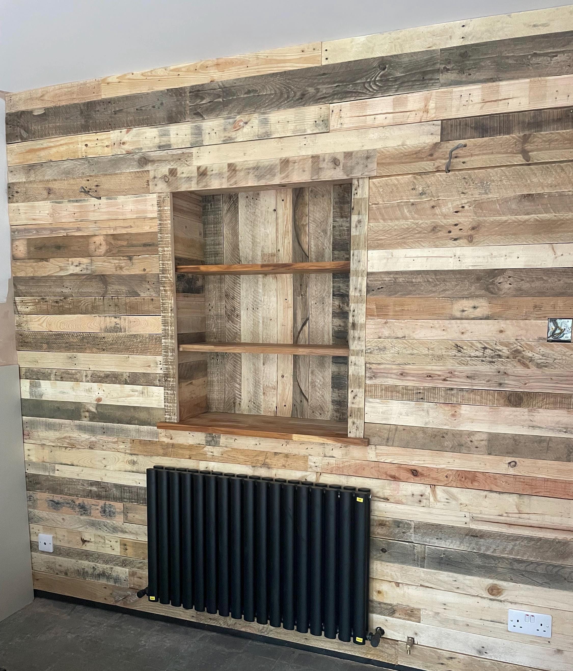 Reclaimed Pallet Boards- Wall Cladding, Rustic Recycled Pallet Wood ...