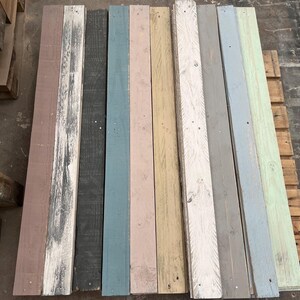 1sqm Reclaimed Distressed Pallet Wood Timber Cladding pastels Mix ...