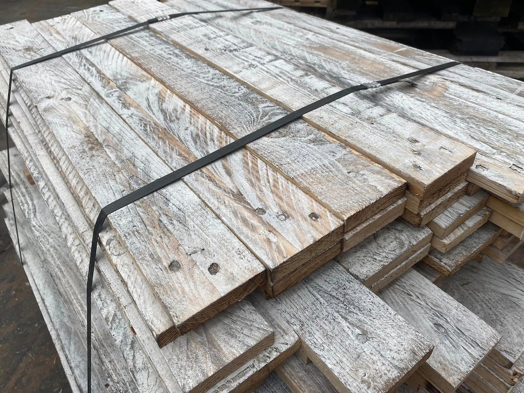 1m2 Reclaimed Recycled Washed Ebony Timber Cladding DIY Rustic Boards ...