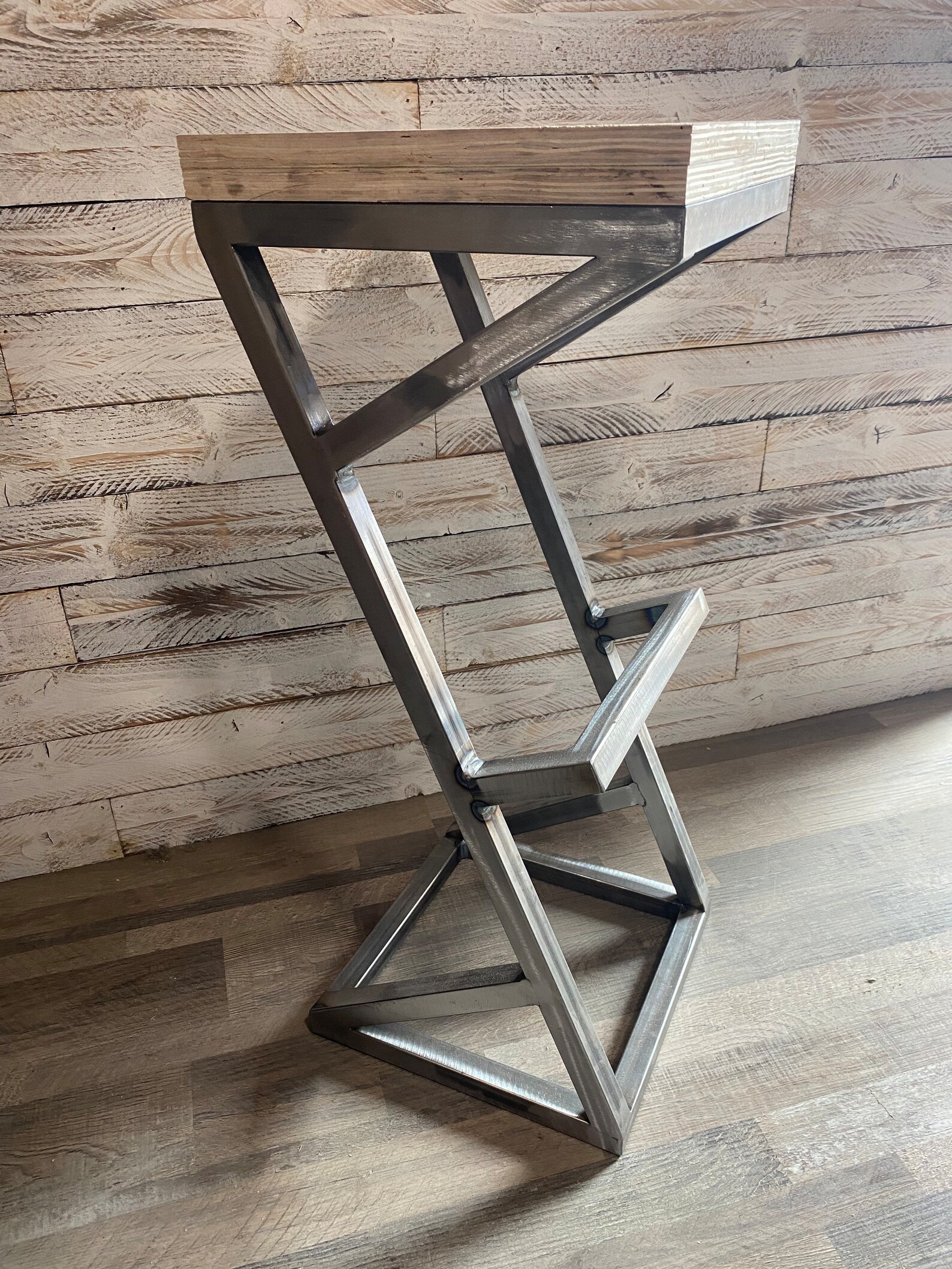Retro Industrial but Rustic Bar Stools Made by Hand - Etsy