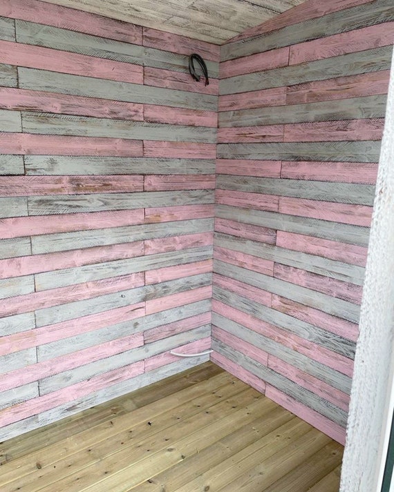 Pink & Grey Mix Wooden Timber Cladding Rustic Boards: 3m2 - Etsy