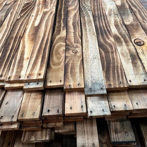 5sqm Reclaimed Pallet Wood Wall Cladding, Rustic Scorched Effect Boards ...