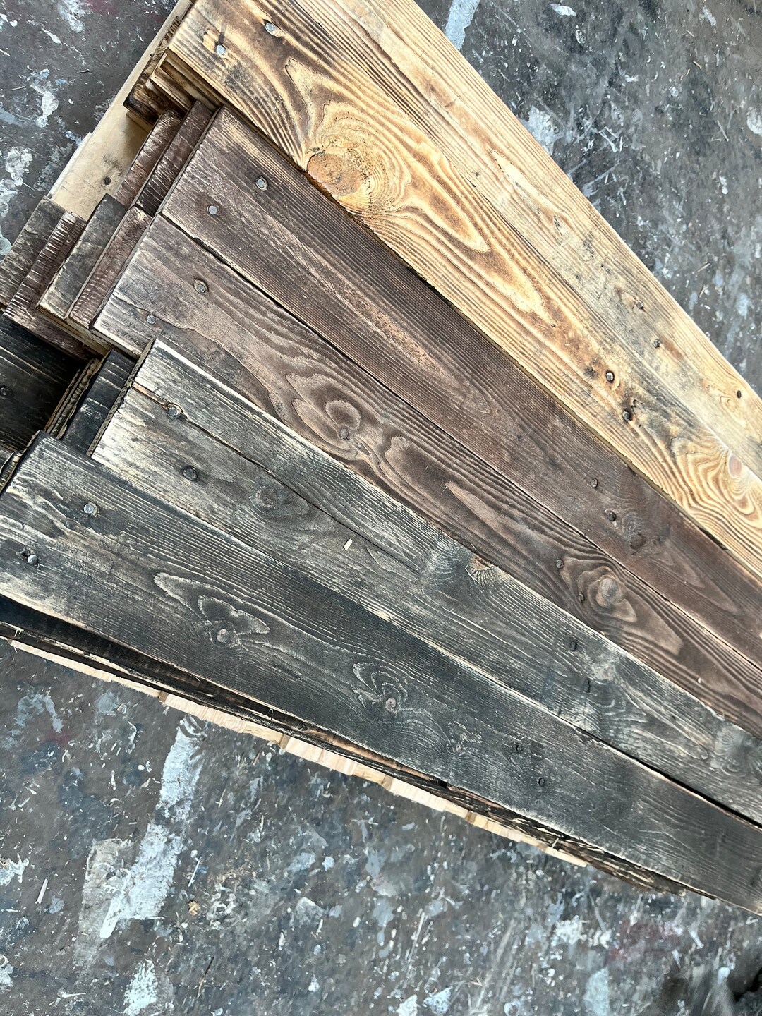 1sqm Reclaimed & Recycled Rustic Pallet Wood Timber Cladding Mix ...