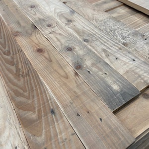 1sqm Reclaimed Pallet Wood Sanded- Distressed Weathered Boards | Stored ...