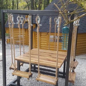 8 Seater Swing Table Set - Handmade Outdoor Garden Dining Furniture ...