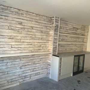 Premium White Wash Recycled Cladding 1m2 New FSC Kiln Dried Wooden Wall ...