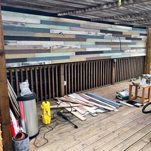 1sqm Reclaimed Timber Cladding | Pastels Colour Mix- Sanded | Multiple ...