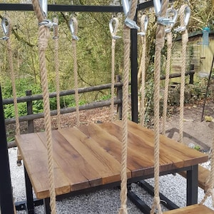 Swing Table Set | 8 Seater Rustic Hand Made for Indoor or Outdoor Use ...