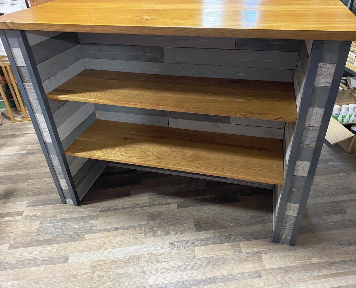 Bespoke Solid Wood Heavy Duty Home/garden Bar With Shelving - Etsy