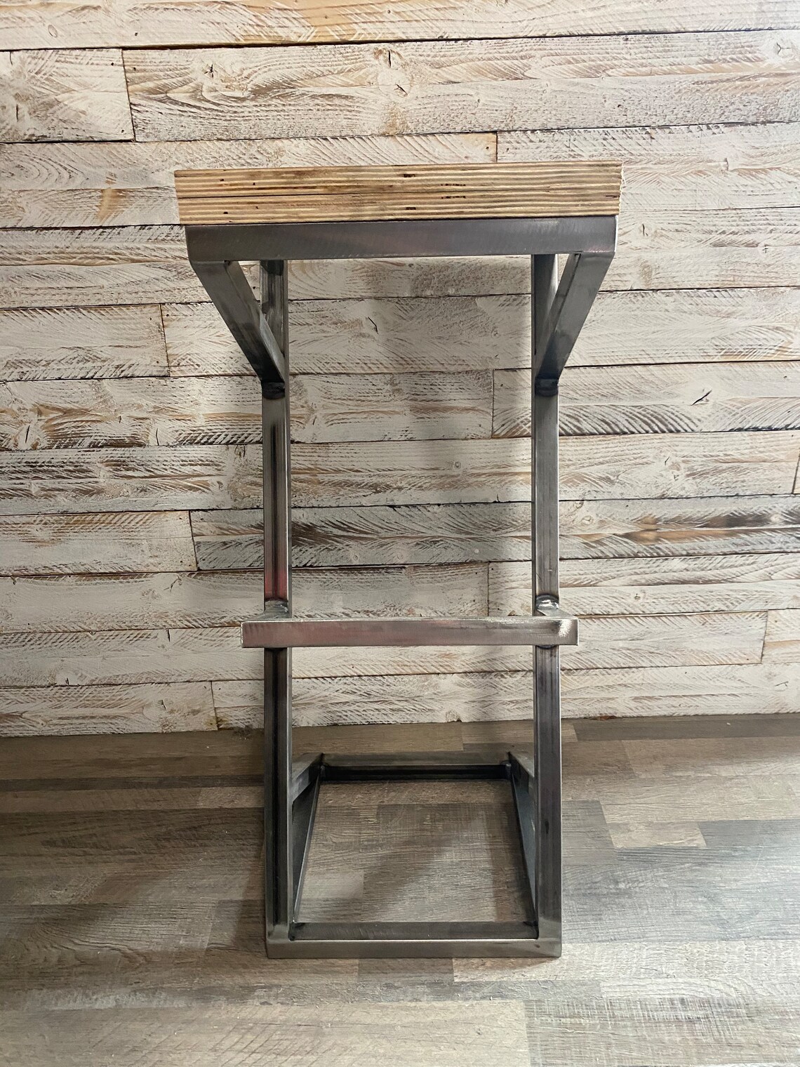 Retro Industrial but Rustic Bar Stools Made by Hand - Etsy