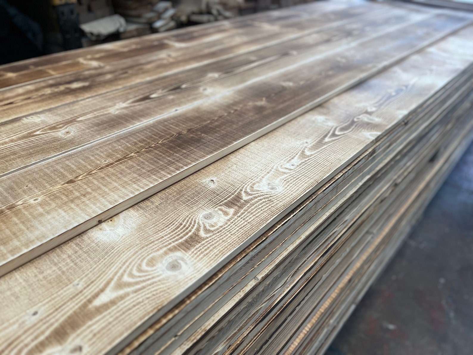 Scorched New Timber Cladding – 1sqm- Charred Wood Panels for Walls ...