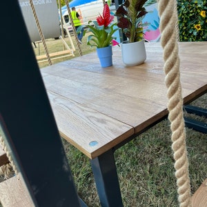 Swing Table Set | 8 Seater Rustic Hand Made for Indoor or Outdoor Use ...