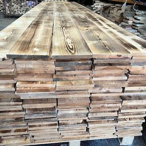 Scorched New Timber Cladding – 1sqm- Charred Wood Panels for Walls ...