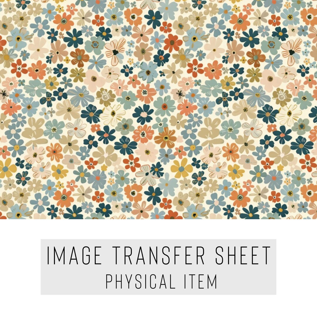 Clay Transfer Paper, Flower Garden Set, Floral Transfer, Flower Set ...