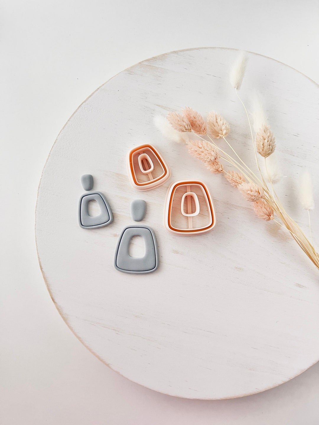 Polymer Clay Shape Cutter, Abstract Modern Earring Moulds, Sharp 3D ...