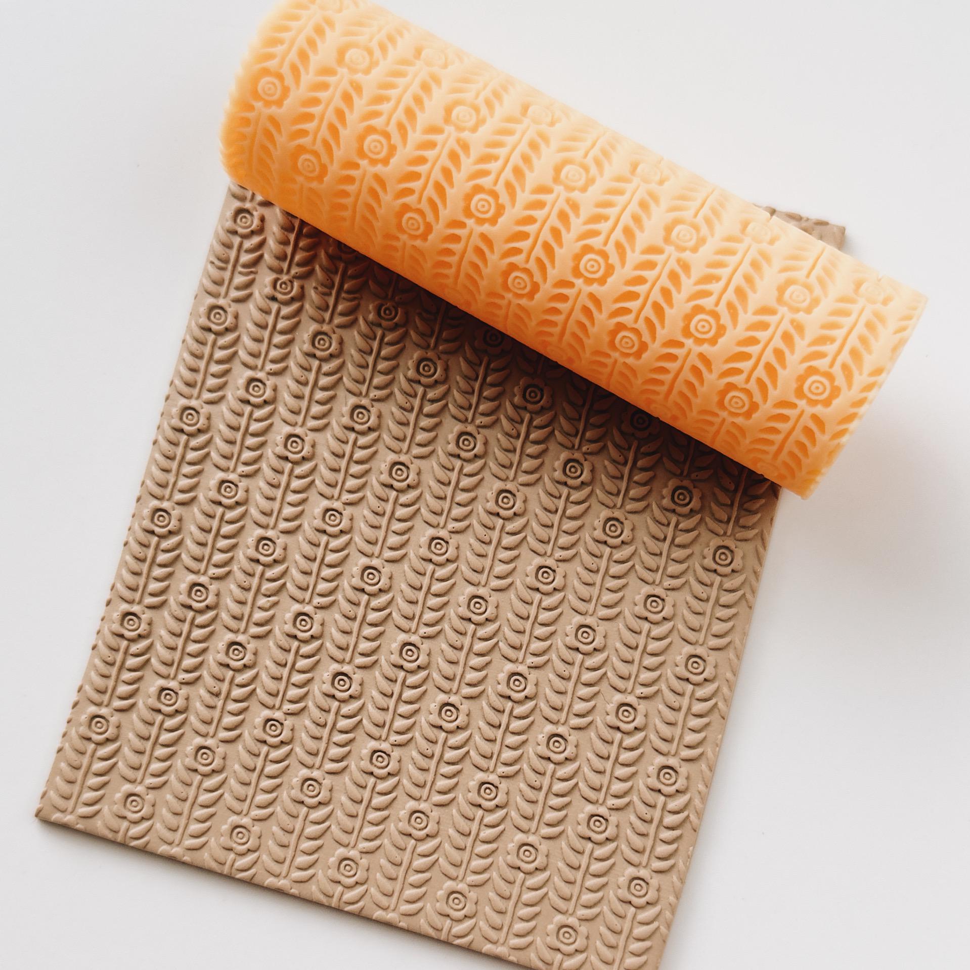 Polymer Clay Texture Roller Clay Stamp 3D Printed Embossing Polymer ...