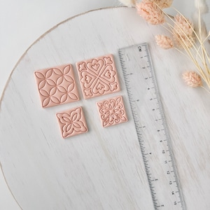 Tile Polymer Clay Cutters | Embossing Cutter | Detailed Clay Earring ...