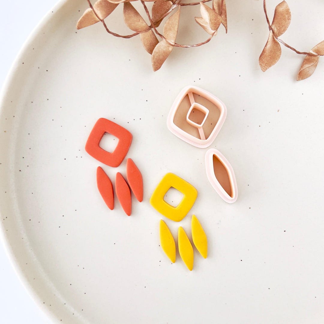 Polymer Clay Cutter, Geometric Mix Shapes, Modern Earring Cutter Tool ...