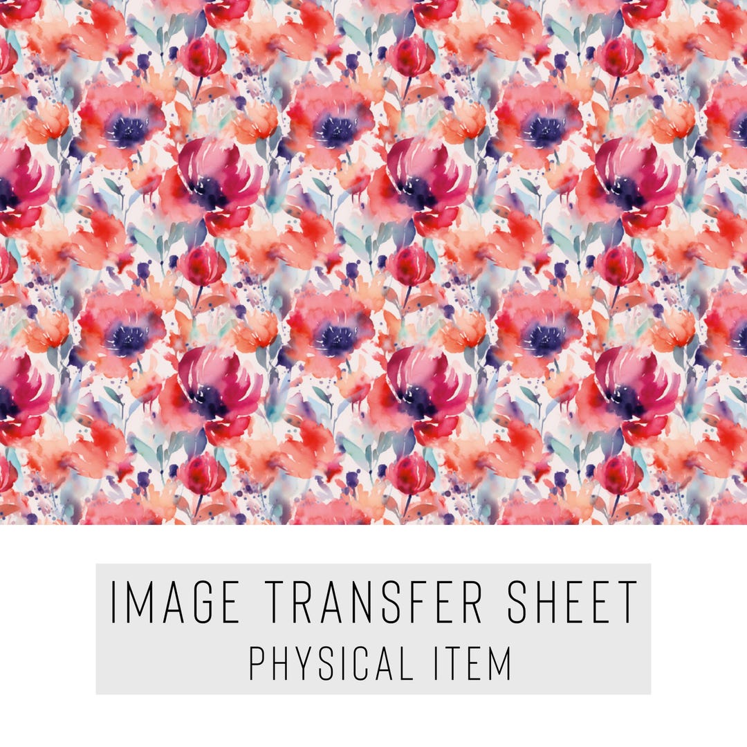 Clay Transfer Paper, Flower Garden Set, Floral Transfer, Flower Set ...