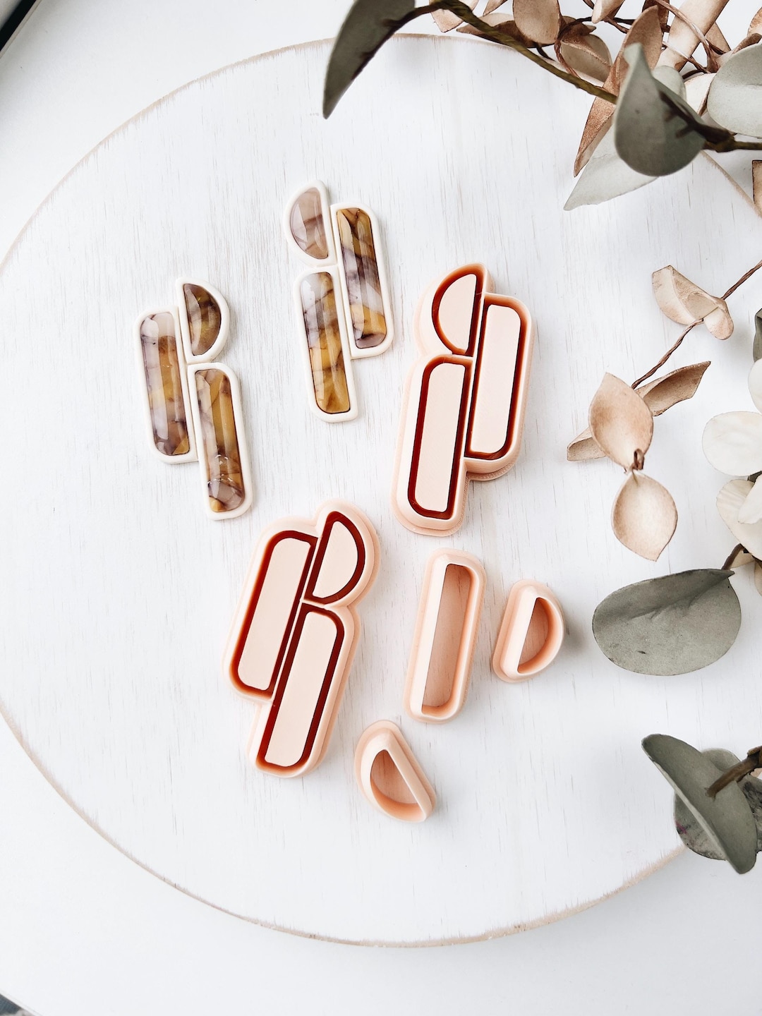 Polymer Clay Earring Cutter Set, FAUX STONE, Dangle Clay Cutter ...