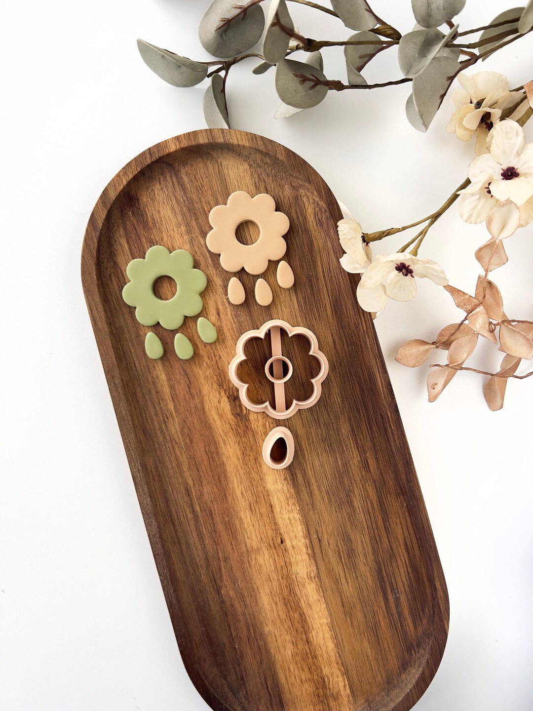 Boho Flower Clay Cutters | Floral Polymer Clay Earring Cutters ...