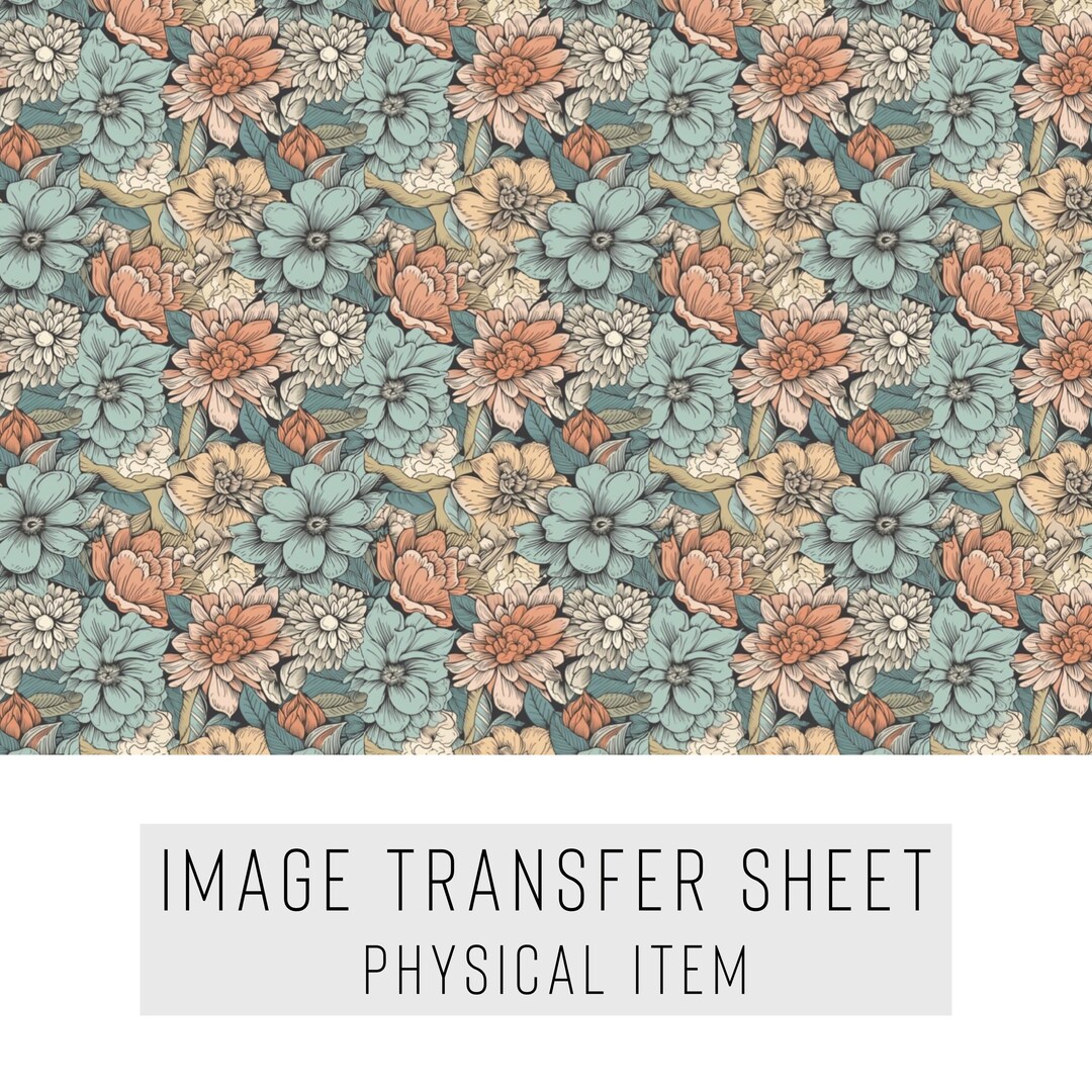 Clay Transfer Paper, Flower Garden Set, Floral Transfer, Flower Set ...