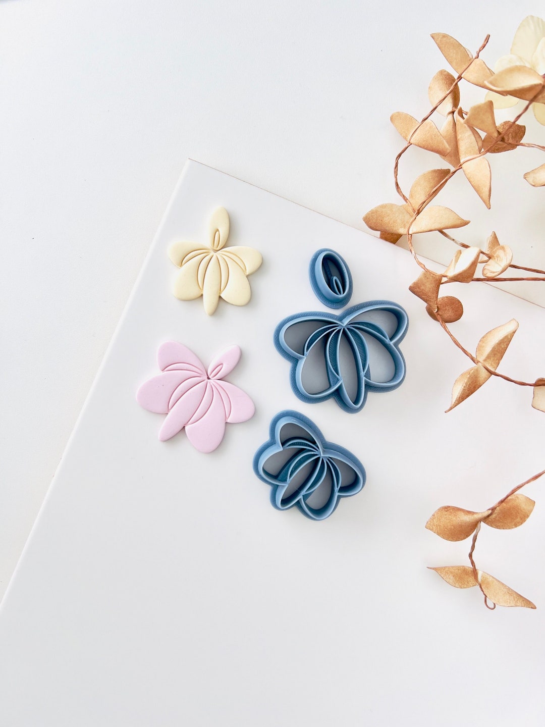 Flower Clay Making Cutter, DIY Flower Clay Tool Cutters, Rose Flower ...