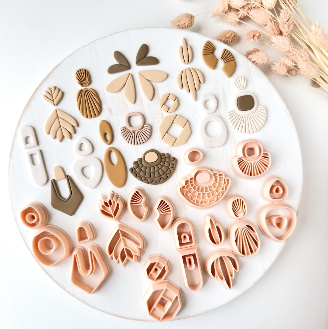 Polymer Clay Earring Cutter BUNDLE (14 Cutter Sets - 30 Pcs. Cutters ...