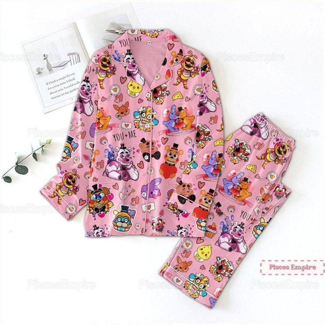 Freddy Fazbear Pajamas, Five Nights Pajamas Set, Freddy Fazbear Pajamas ...