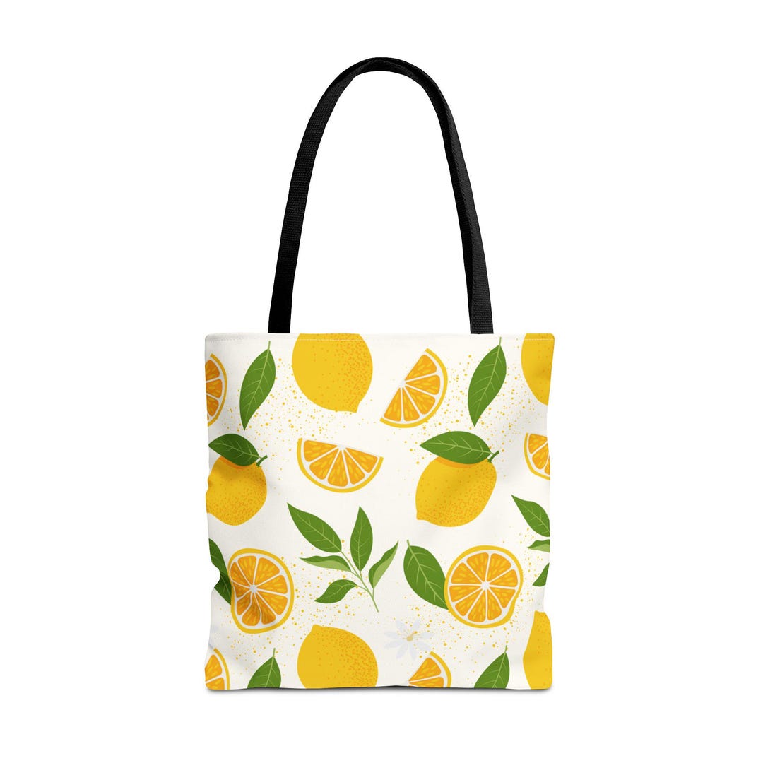 Citrus Lovers Tote Bag Lemon Print Design - Etsy