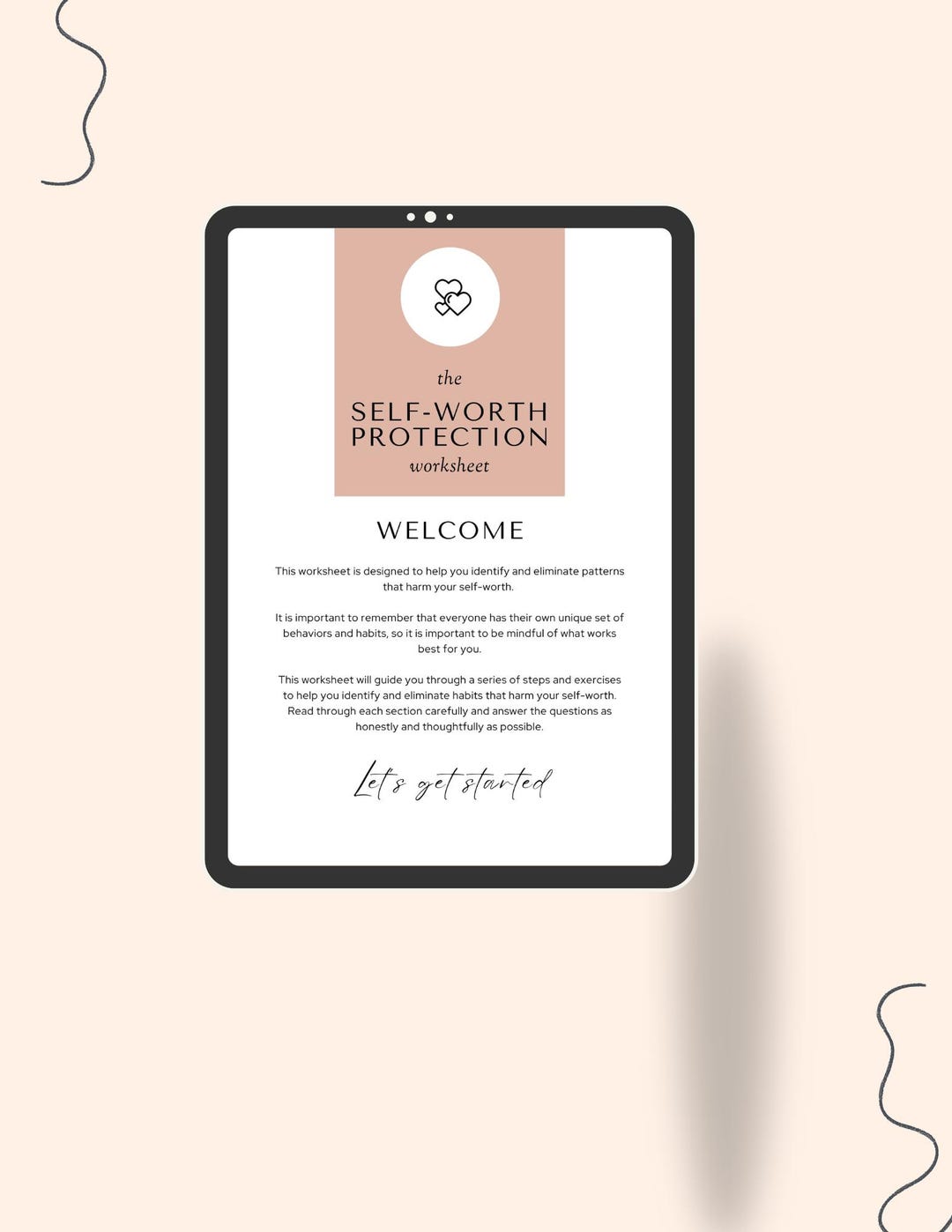 Self-worth Protection Worksheet Set - Etsy