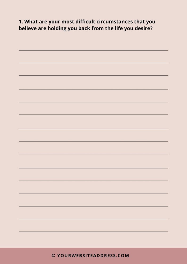 Overcoming Limiting Beliefs Worksheet - Etsy