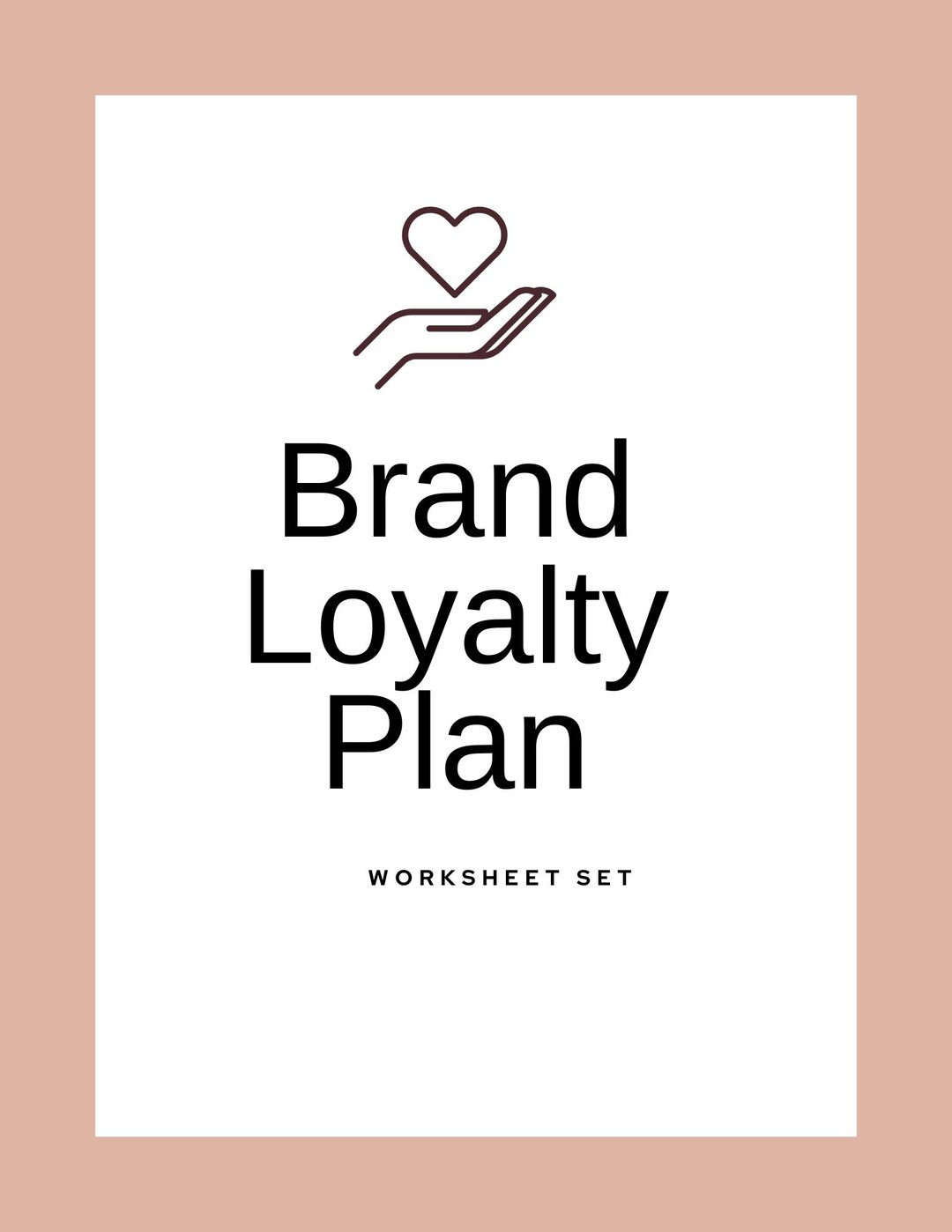 Brand Loyalty Plan Worksheet - Etsy