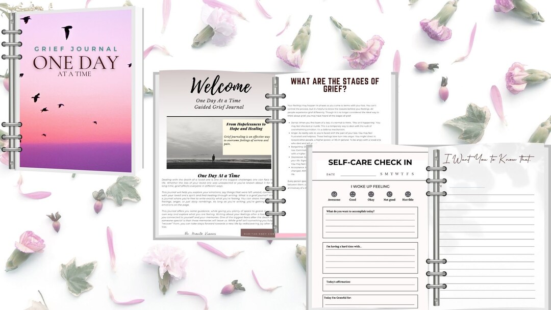 Editable Grief Therapy Journal: Guided Workbook Canva Template ...