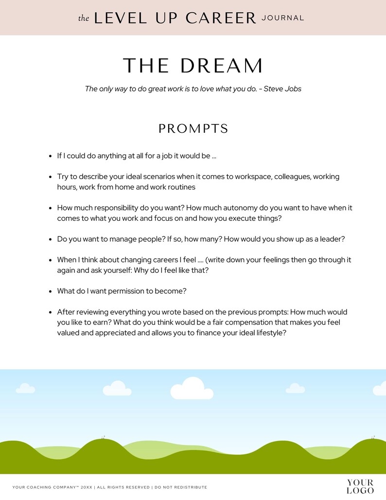 The Level up Career Journal - Etsy