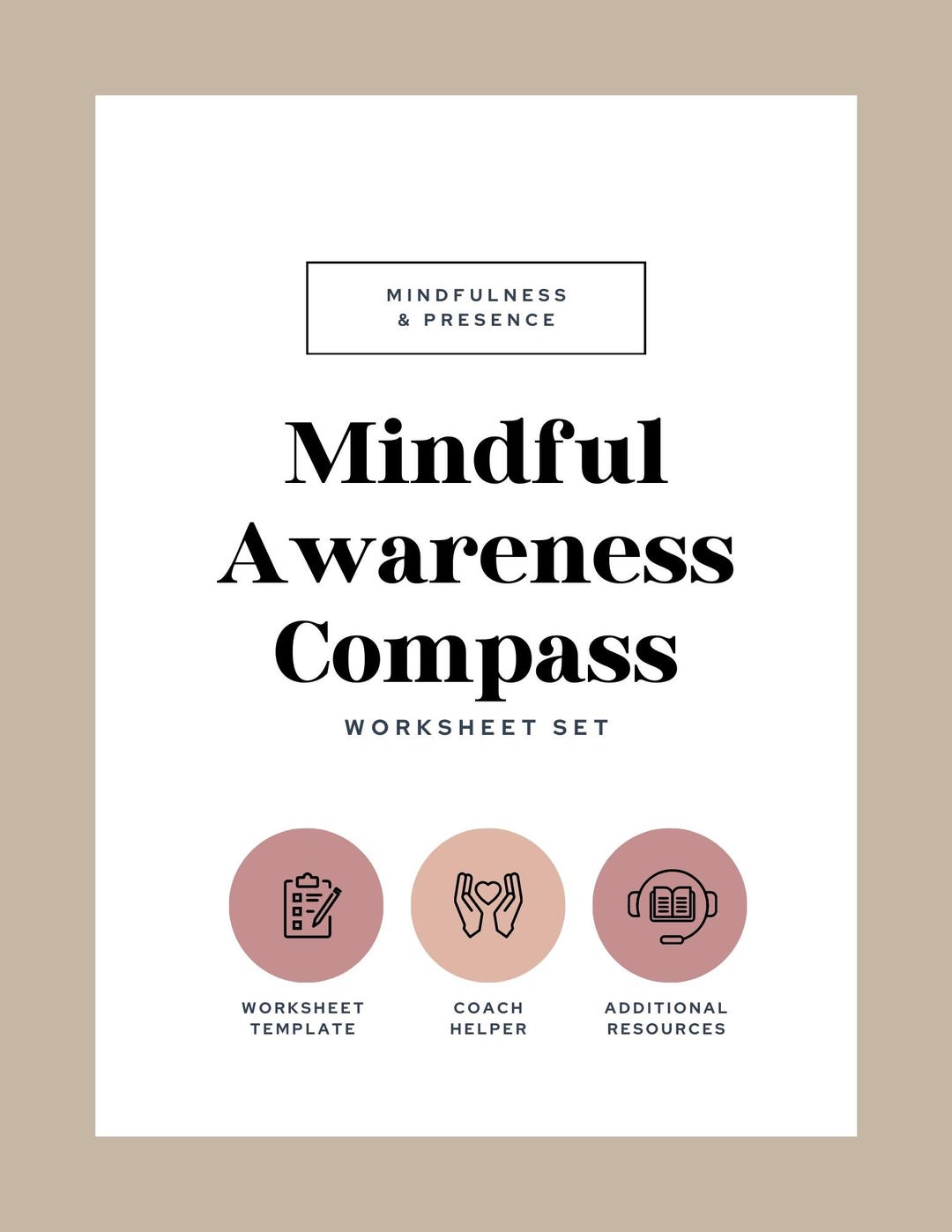Mindful Awareness Compass Worksheet - Etsy