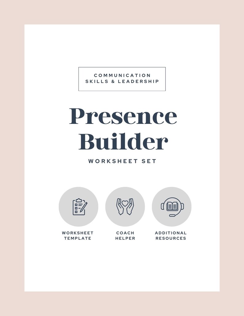 Presence Builder Worksheet Set - Etsy