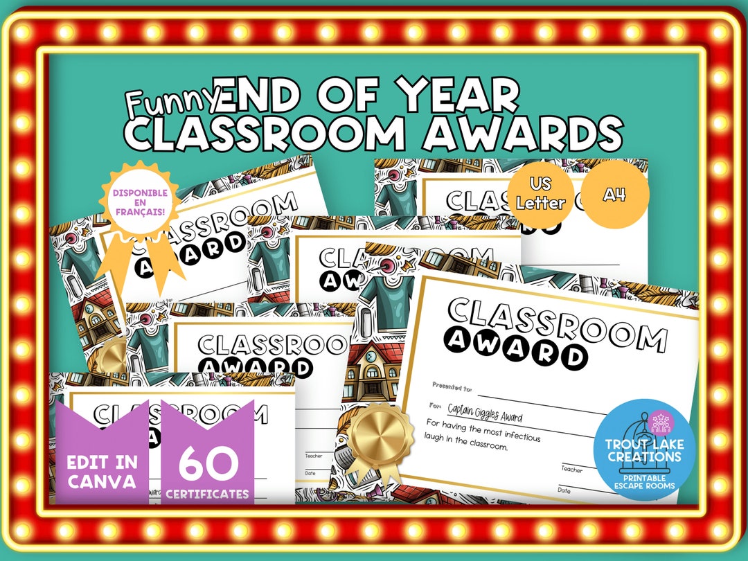 Funny Classroom Awards Classroom Awards End of Year Awards Student ...
