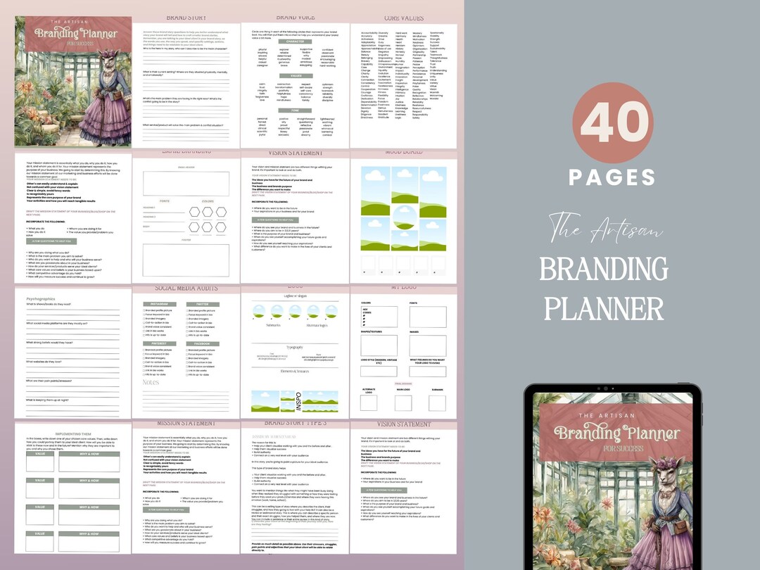 Branding Planner Printable Planner Brand Style Personal Business ...