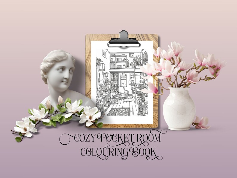Cozy Pocket Room Colouring Pages Adult Coluoring Book Adult Coloring ...