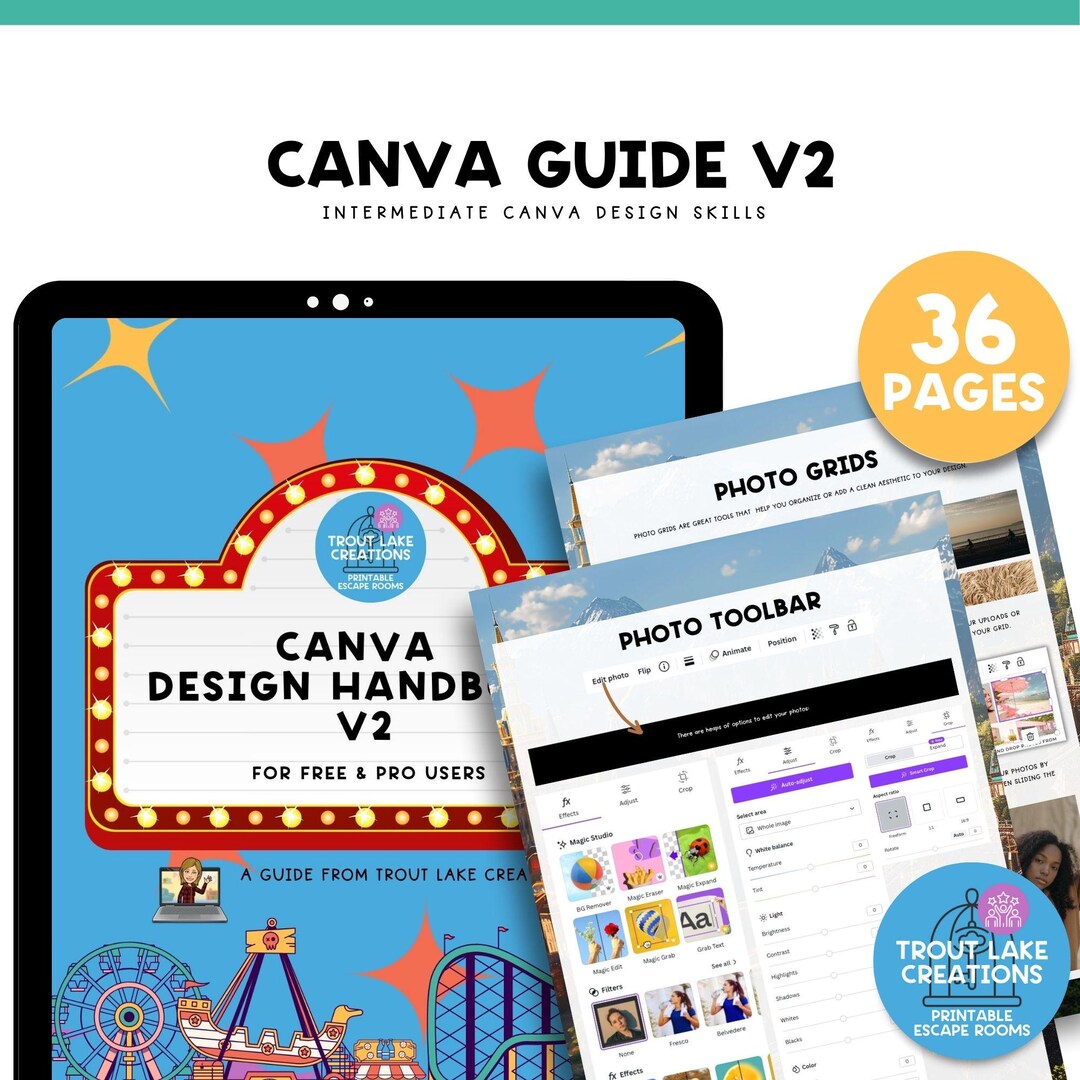 Canva Guide V2 Canva Guide for Beginners Master Resell Rights Canva Ebook Canva Toolbar Guide ...