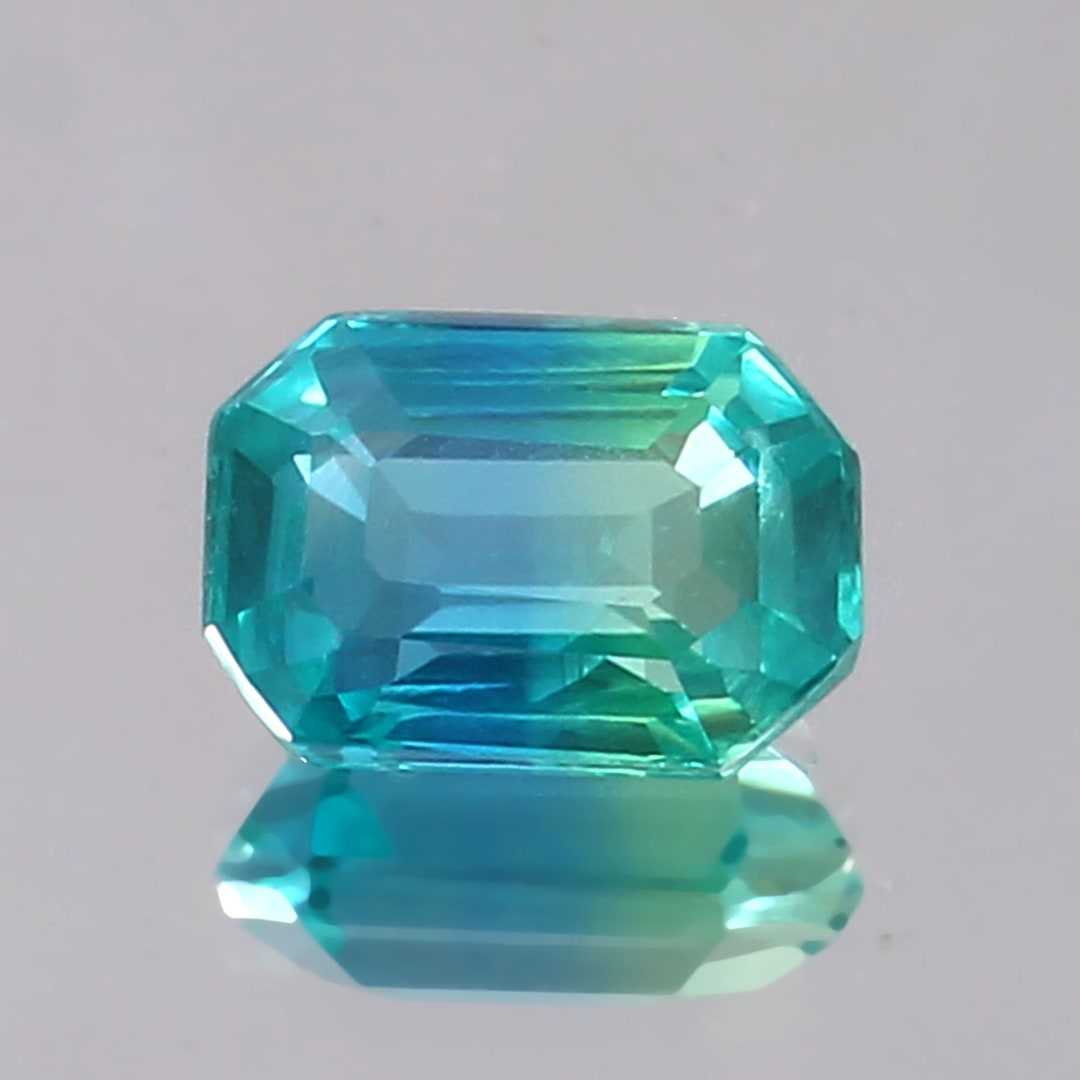 AAA Parti Sapphire Green Blue Bi Color Ceylon Parti Sapphire - Etsy
