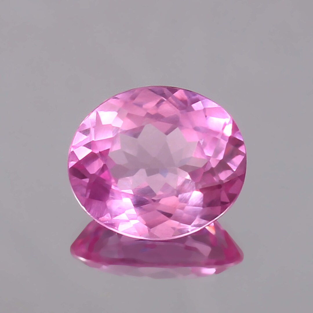 12 .ct Flawless Ceylon Oval Shape Cut Pink Sapphire Loose Gemstone Cut ...