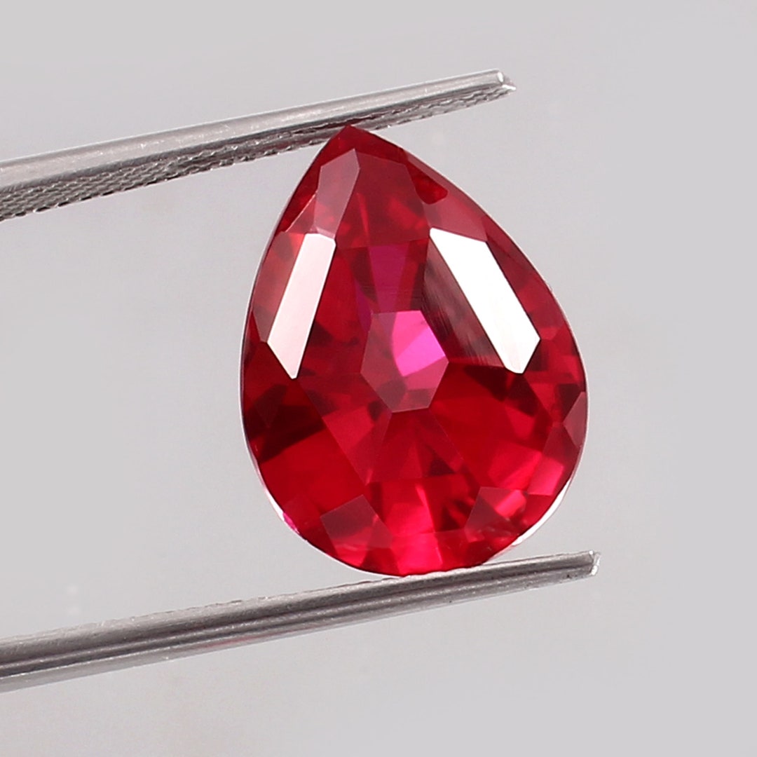 AAA Ruby Cut Mozambique Ruby Mastercut Pear Loose Gemstone Cut Fine ...