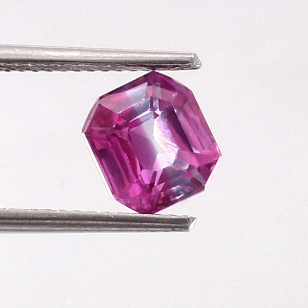 AAA Flawless Bio Color Ceylon Blue Pink Sapphire Loose Cut Radiant Cut ...