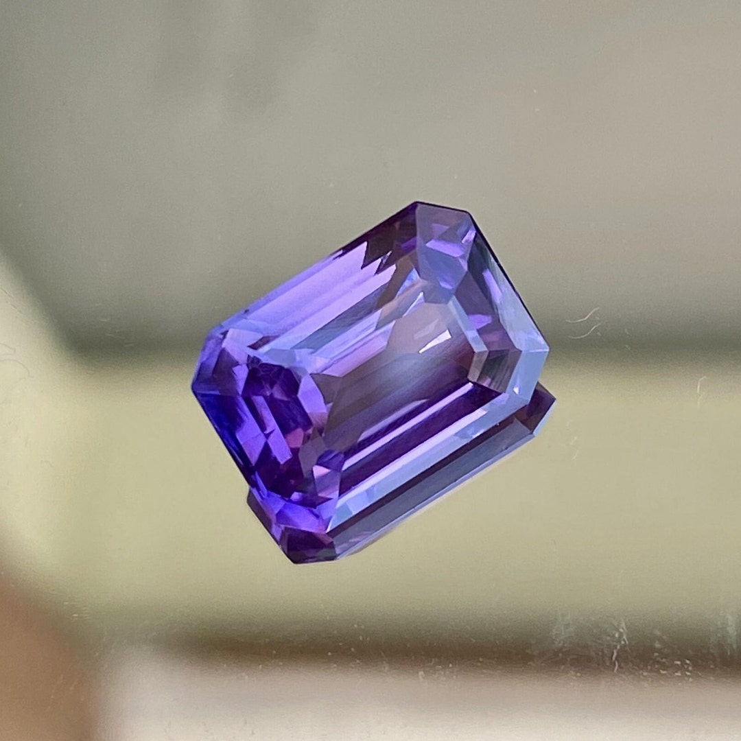 AAA Flawless Bi Color Purple Pink Ceylon Sapphire Loose Radiant Cut ...